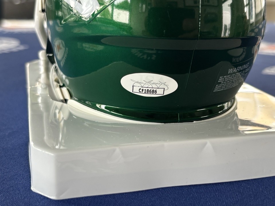 New York Jets Head Coach Aaron Glenn Autographed Mini Helmet JSA / COA ...
