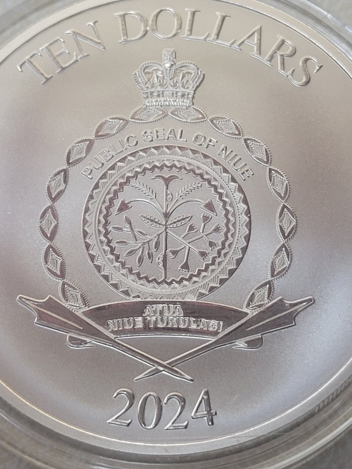 2024 - Niue Sword of Truth Coin Series 5 oz .9999 Fine Silver BU only ...