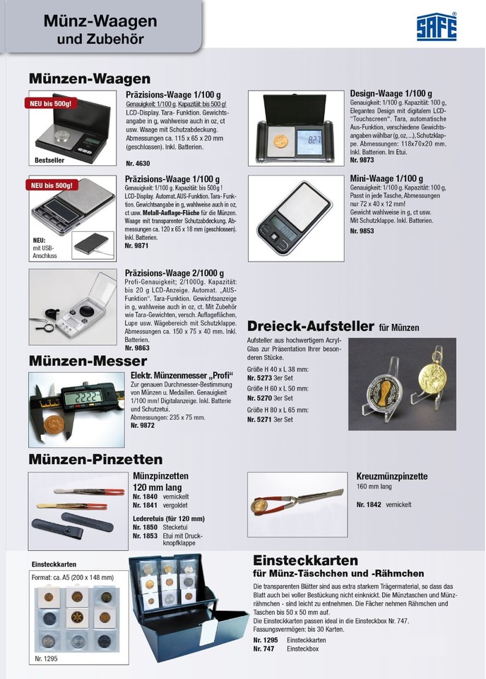 500 Safe 1299 Coin Pockets Coin Pockets 65x65 Mm + Flap + Tab Made Of ...