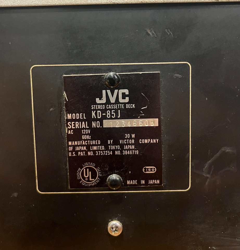 JVC KD-85 Stereo Cassette Deck Tape Player Recorder Tested - *WATCH ...
