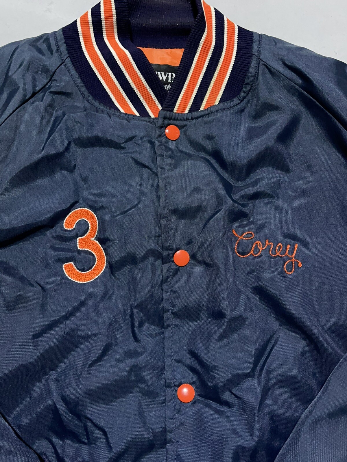 Vintage Nylon Blue Butwin Jacket Bomber Size XL Neenah, WI “Corey ...