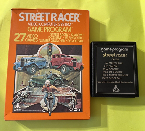 Street Racer 1978 Atari 2600 Video Game Cartridge in Box Cleaned and ...