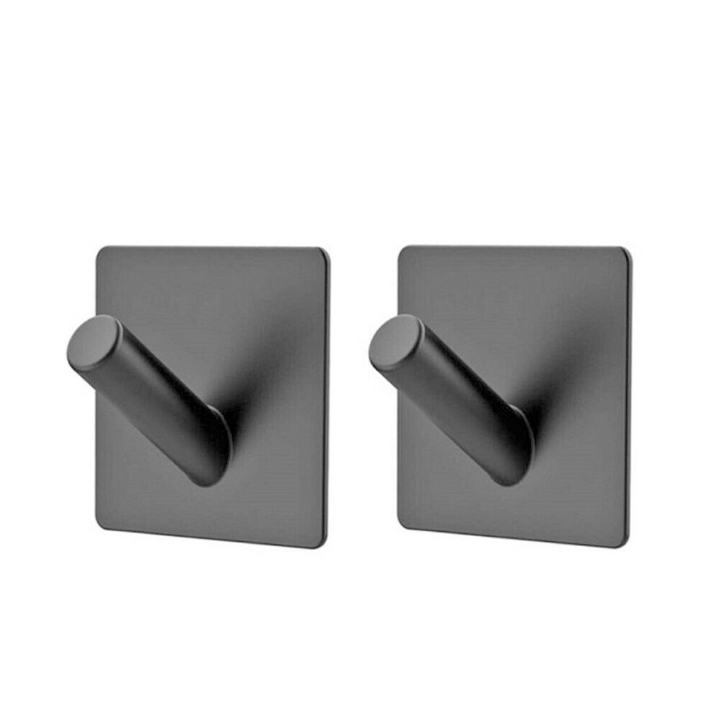 Efficient and Stylish Black Self Adhesive Hooks for Wall or Door ...