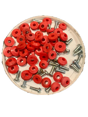 Big Red Beveled Bibb Washers and Screws Assortment, 48 Pieces #20K24550 ...