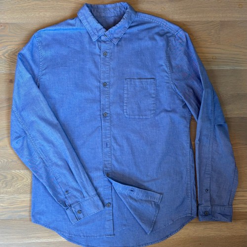 Lululemon Cotton Stretch Blue Button Down Shirt *Missing Button* | eBay