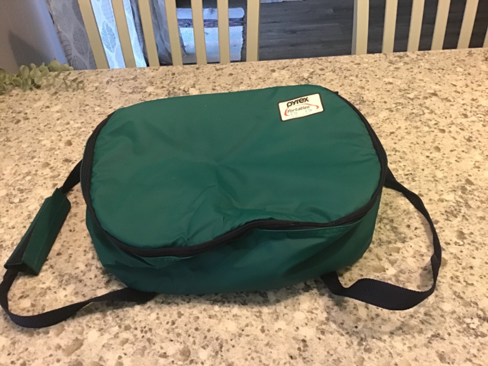 Pyrex Portables Insulated Carrier Carrying Case Bag ONLY Green w/Straps ...