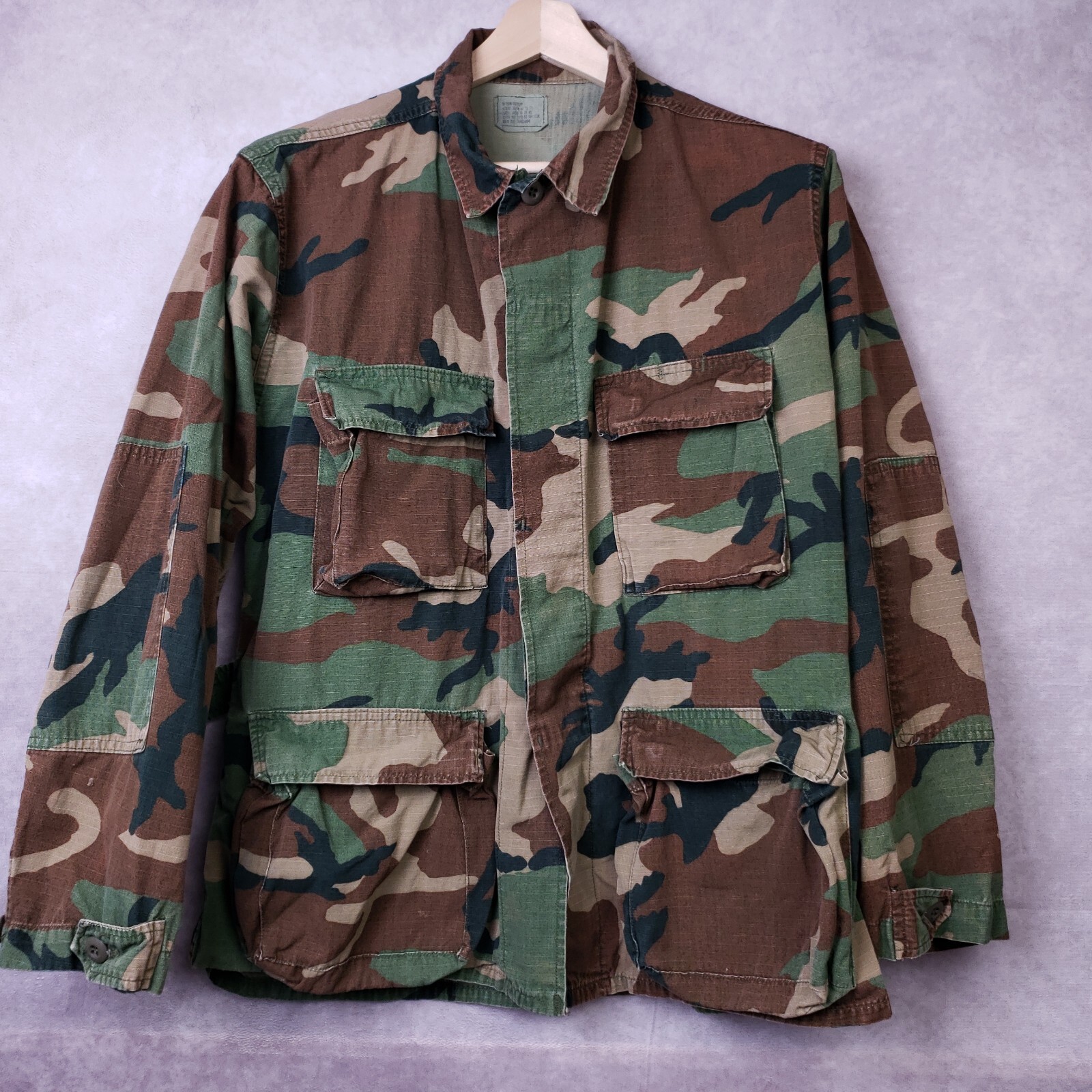Vintage 1985 US Military BDU Camo Jacket Medium Regul… - Gem