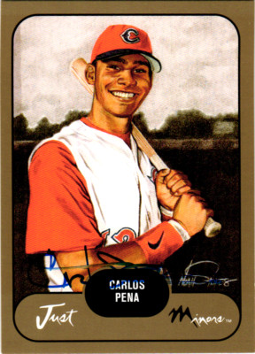 Carlos Pena Signed 2002 Just Minors - Just Prospects #30 Gold /300 ...