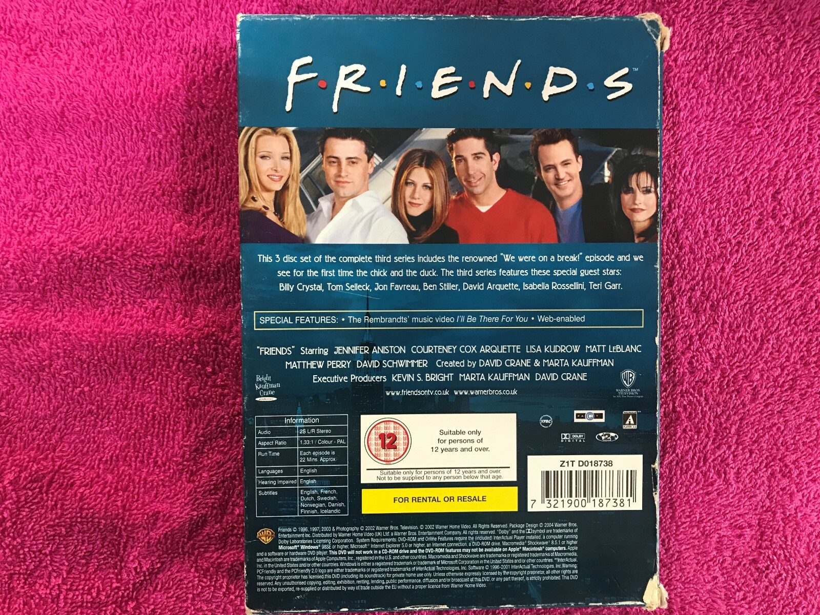 Friends The Complete Third Series Only IN English with Subtitles Am | eBay
