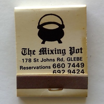 The Mixing Pot 178 St Johns Rd Glebe 6607449 Matchbook (MK24) | eBay ...