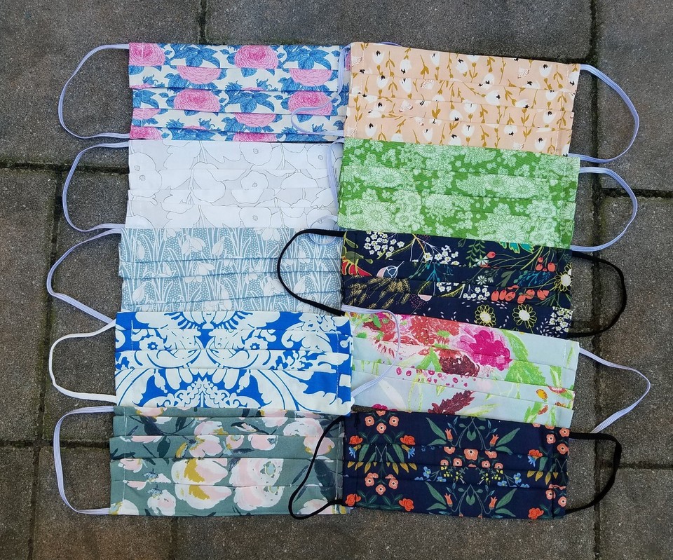 SET OF 3 Face masks, Fashion fabric face masks - RANDOM PATTERNS ONLY ...