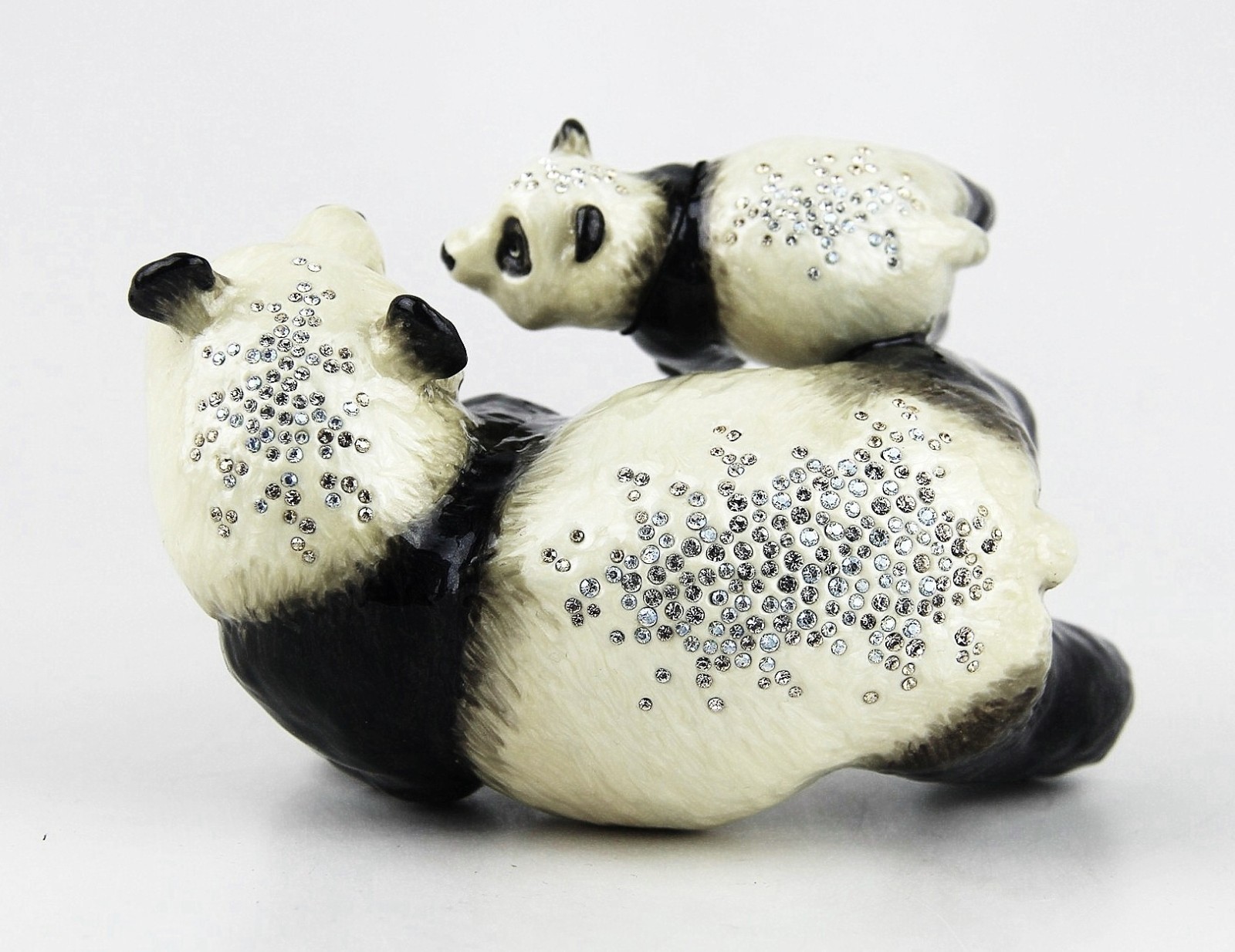 JAY STRONGWATER BAI YUN & SU LIN PANDA MOTHER & CHILD SWAROVSKI $2500 ...