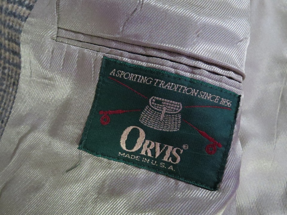 VTG Orvis USA Classic Hounds tooth check tweed two button sport coat 44 ...