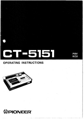 Operating Instructions for Pioneer CT-5151 | eBay