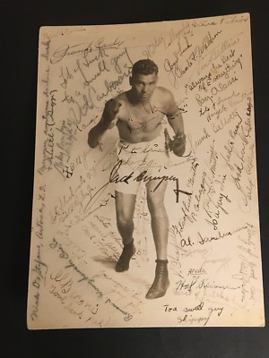 1941 JACK DEMPSEY AUTOGRAPHED PLUS 50 + OTHER SIGNATURES WW11 POSTCARD ...