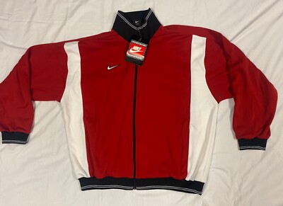 Rare Vintage Nike Red Premier Knit Warm Up Jacket Soccer Track with ...