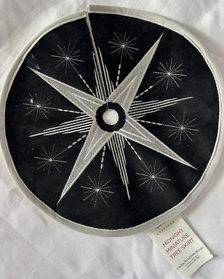 NEW Hallmark Black Midnight Mini Christmas TREE SKIRT Star Wars Trek 12 ...
