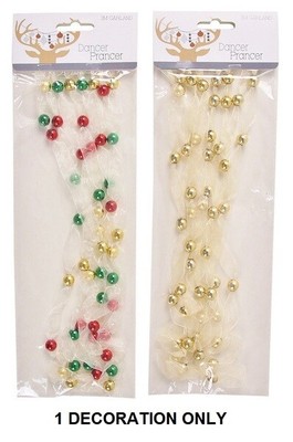 Assorted Beaded Organza Christmas Garland (Pk 1) | eBay