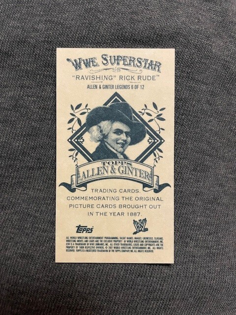 2007 Topps Heritage III WWE Ravishing Rick Rude Allen & Ginter Legends ...