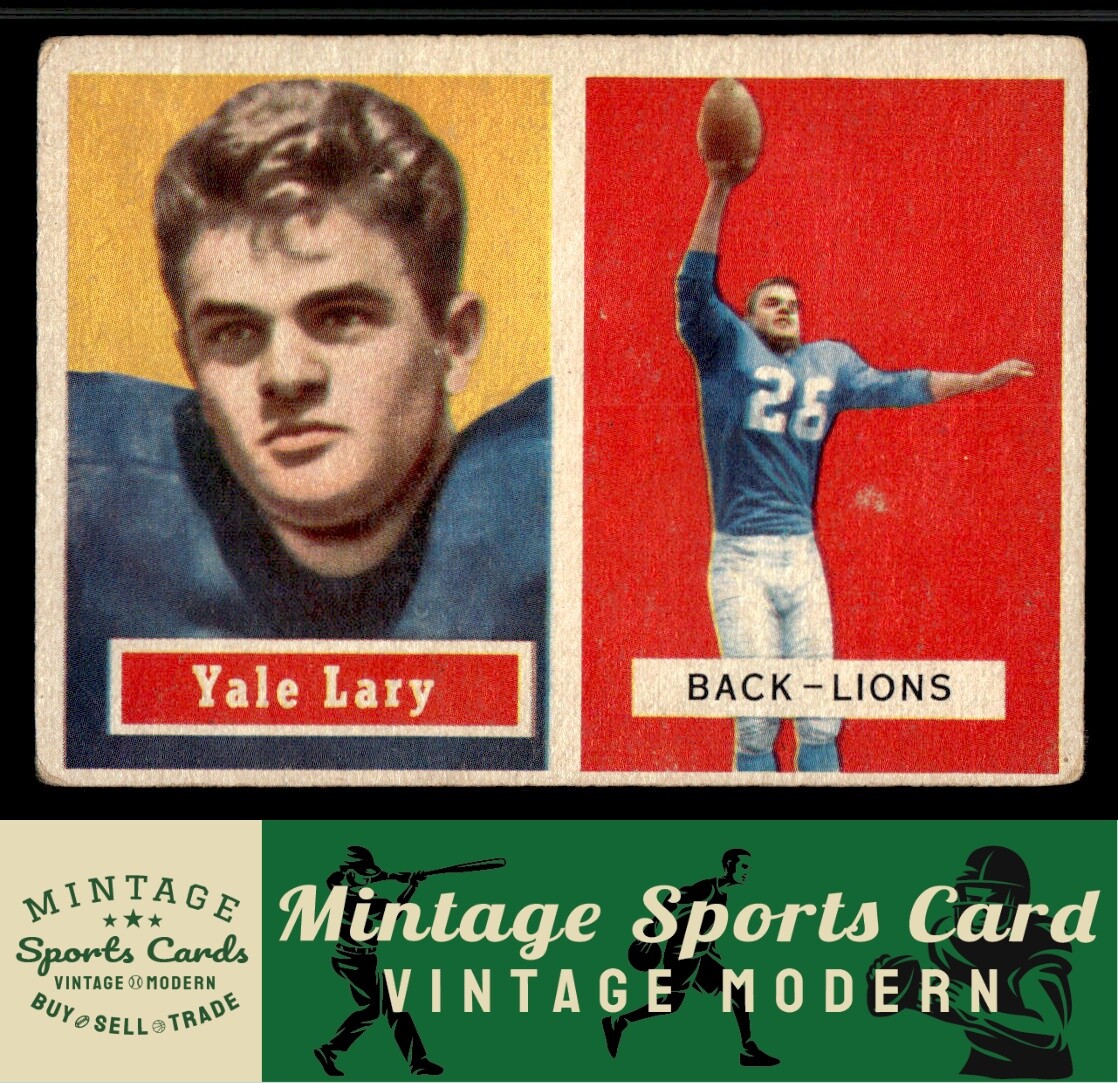 1957 Topps - Yale Lary - #68 Detroit Lions GD/GD+ | eBay