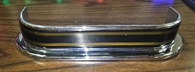 Vtg NOS Custom Chrome CCI Oil Tank Trim Gold Black Shovelhead 4 speed ...