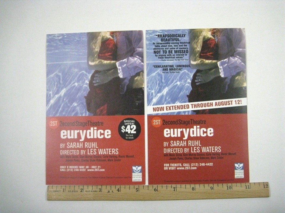 eurydice Playbill 2007 Second Stage Theatre Ticket Carla Harting Joseph ...