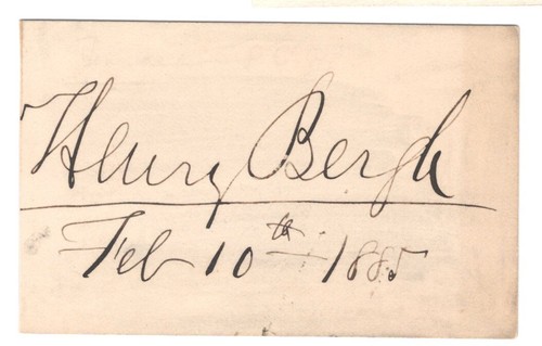 Reformer Henry Bergh Autograph - Founder of ASPCA in 1866 | eBay