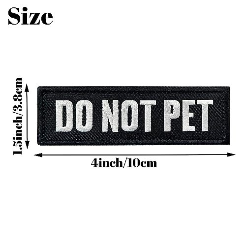 2 Pieces Do Not Pet Dog Patches with Hook Backing for Service Animal ...
