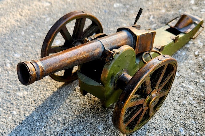 Vintage Metal Toy Cannon Artillery Wheels War Machine | eBay