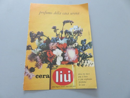 Publicité Sur Page D'Origine Années 50/60 Advertising Vintage Liu' Cire ...