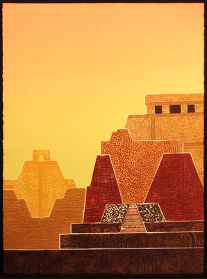 Martha Slaymaker "Sun Temples" Hand Signed Art Print Etching, MAKE AN ...