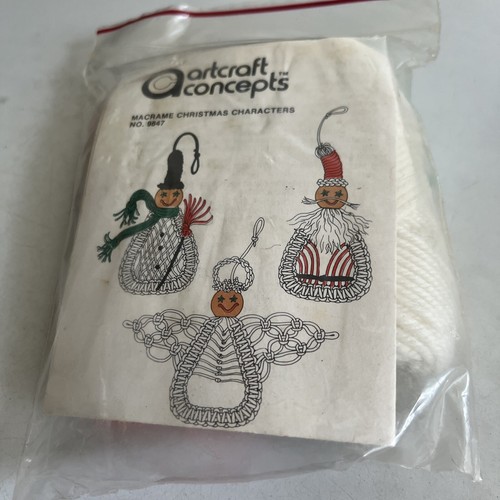 Artcraft Concepts Vintage 1978 Kit Macrame Christmas Characters #9847 ...