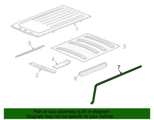 GM Passenger Side Center Pillar Upper Auxiliary Weatherstrip 25868658 ...