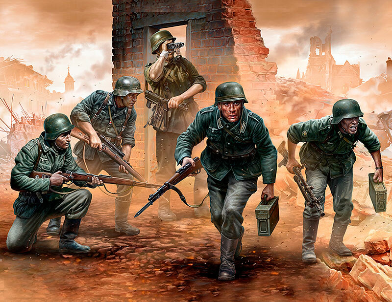 BUNDLE LOT OF GERMAN INFANTRY, WWII ERA SERIES 4 PLASTIC KITS 1/35 ...