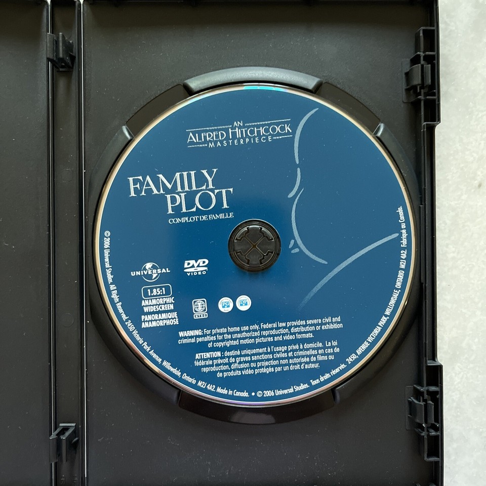 Family Plot (DVD, 1976) Alfred Hitchcock Final Film, Bruce Dern, Rare ...