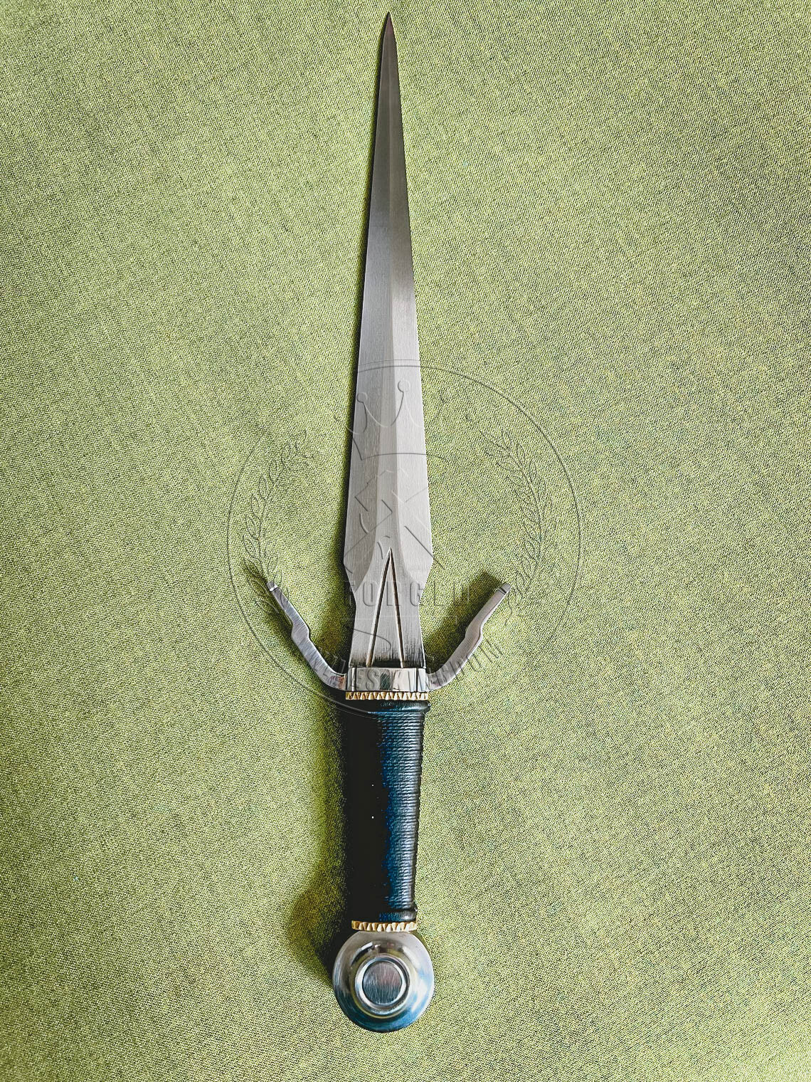 Custom Handmade Fantasy Dagger Stainless Steel Cord wrapped hardwood ...