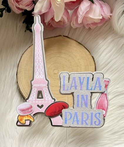 Personalised Emily In Paris Inspired Themed Cake Topper Pink Birthday ...