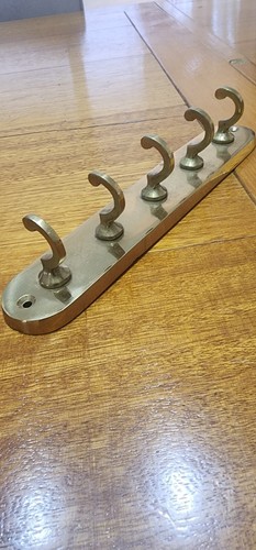 Vintage Brass Coat Clothing Rack Utensil/Keys Hook 039 | eBay Australia