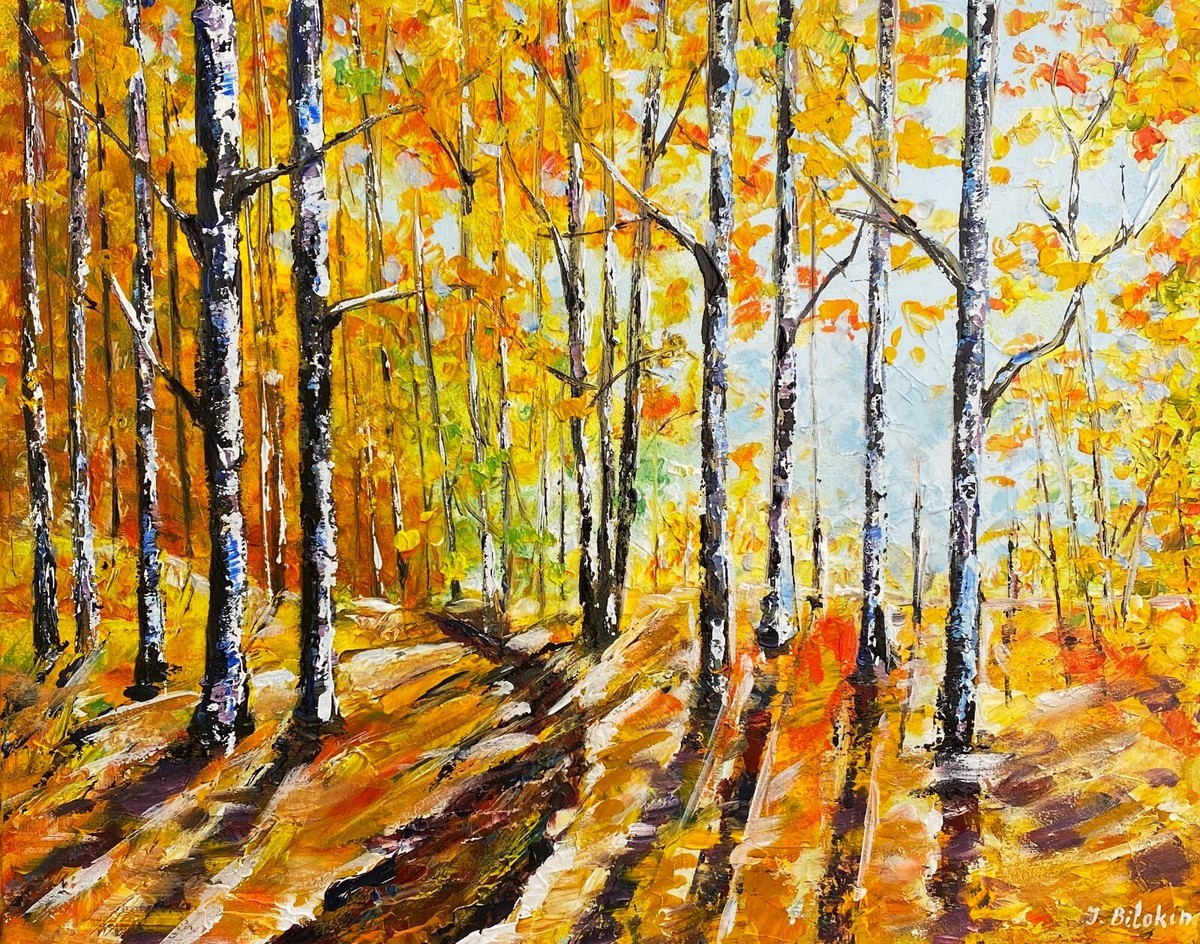 Forest Paintings On Canvas Abstract Large Forest | Hand Painted | Home