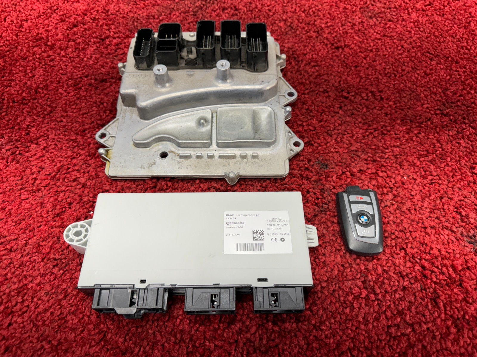 BMW F10 F07 F12 F25 N55 DME ECU ENGINE COMPUTER KEY IGNITION SET OEM ...