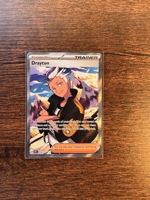 Pokemon TCG Drayton 232/191 Surging Sparks Full Art Ultra Rare Trainer ...