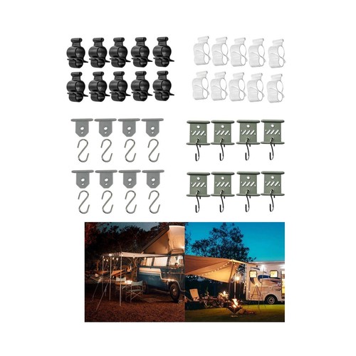 Awning Clips Caravan Travel Slides into Awning Channel Tent Hooks for ...