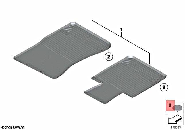 Genuine BMW MINI Hook&loop element with bayonet fastener 07149166608 | eBay