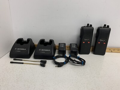 Pair Of MOTOROLA Radius SP50 RADIOS W/ Chargers Untested, See Details ...