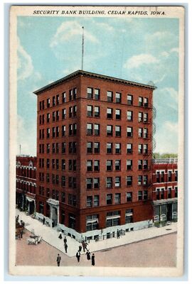 1921 Security Bank Building Exterior Roadside Cedar Rapids Iowa IA Cars ...