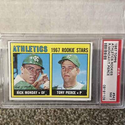 1967 Topps Tony Pierce Rick Monday Rookie RC PSA 7 Athletics #542 | eBay