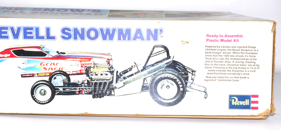 Rare Vintage Revell 1/16 Snowman Funny Car Extra Large Hot Rod Model ...