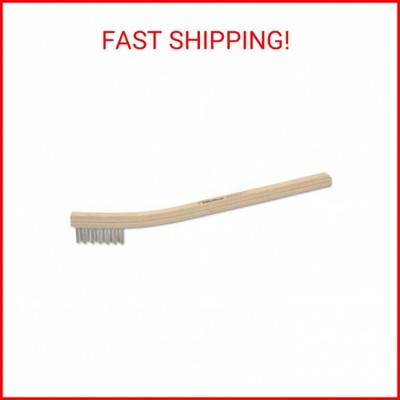 Weiler 44167 Small Hand Wire Scratch Brush, Stainless Steel Fill, Wood ...