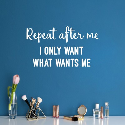 Repeat After Me I Am Free - White 18" x 24" Wall Art Decal Vinyl ...