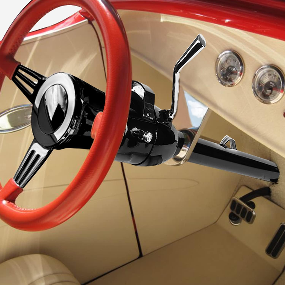 32" Hot Rod Tilt Steering Column Shifter for Chevy GM 55-59, Black ...